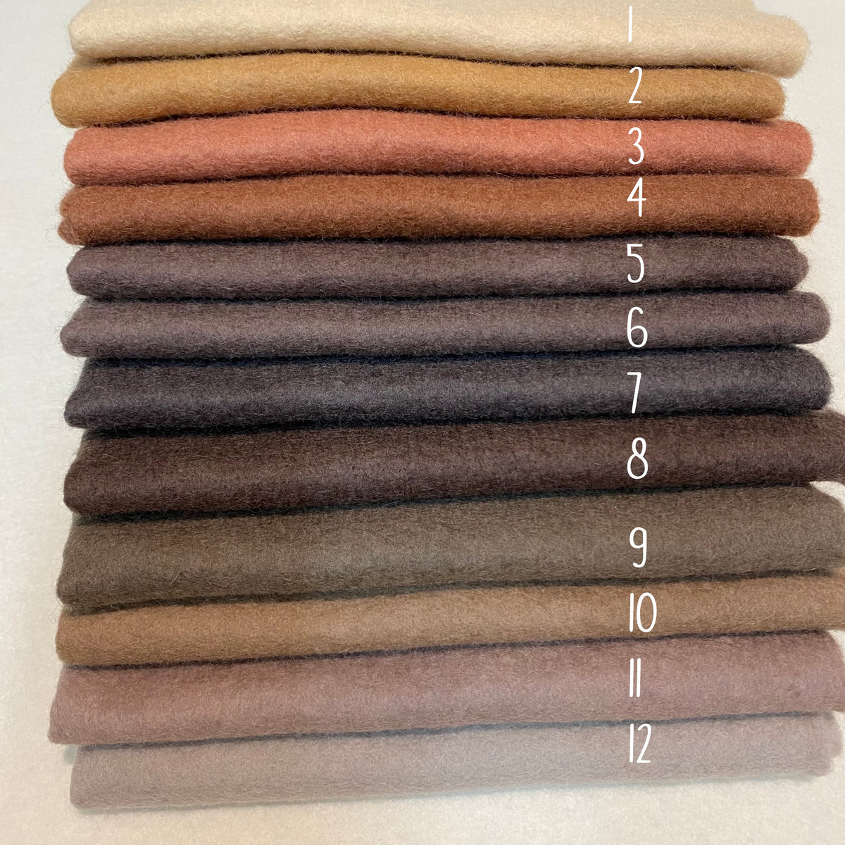 Hand dyed 100% wool felt - Earthy tones – Purely Felt Craft